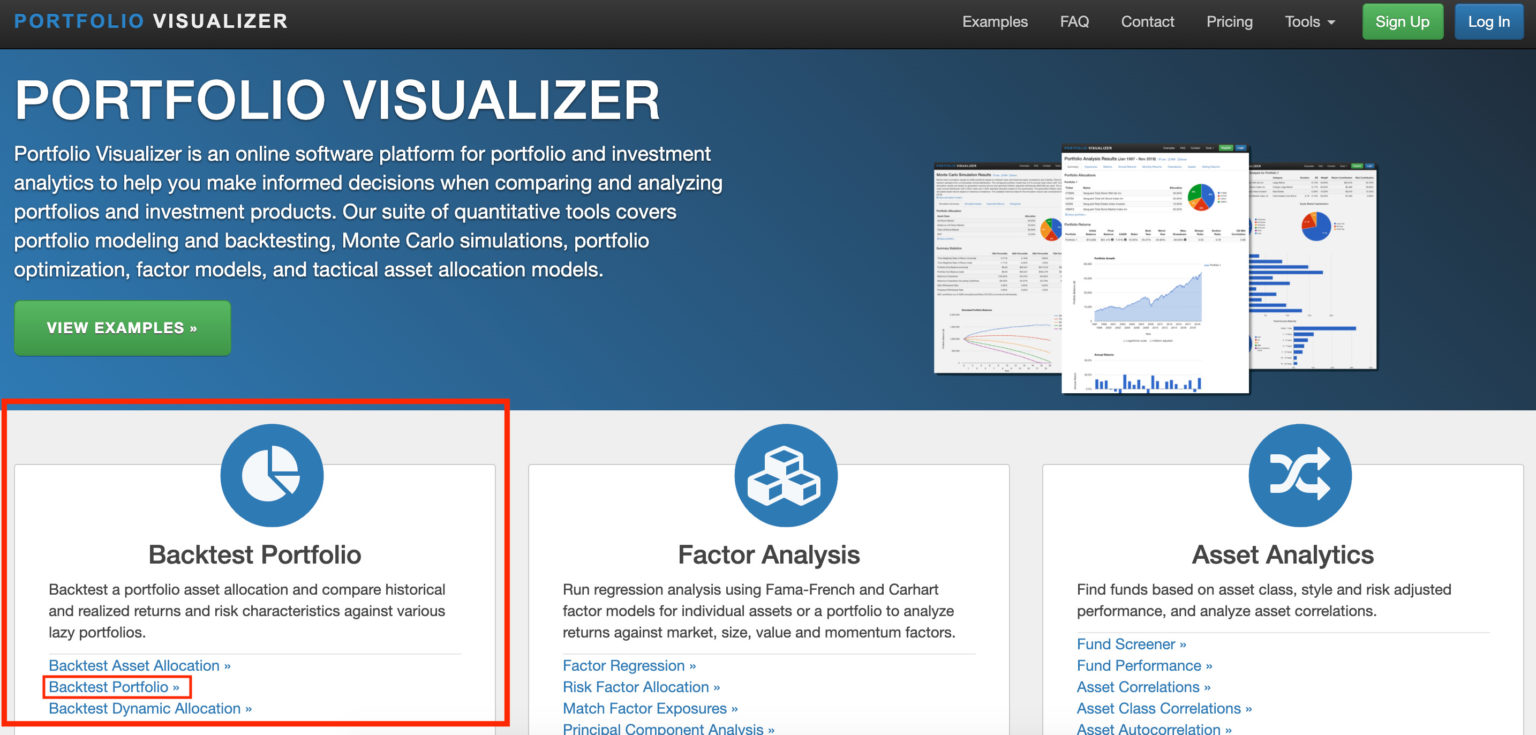 PORTFOLIO VISUALIZERの使い方 (バックテストが楽チンに！) - ろじゃじろうの米国ETF投資で億り人ブログ